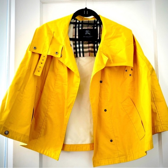 Burberry | Jackets & Coats | Burberry Poncho Yellow | Poshmark
